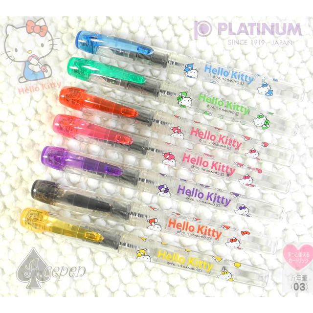 Hello Kitty Platinum Preppy Fountain Pen (Limited Edition!), Hobbies ...