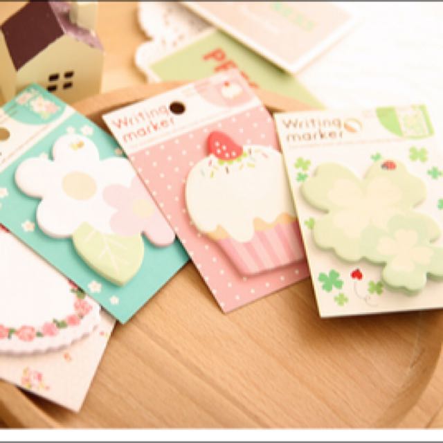Korea Fresh Back To Ancient Heart Shape Sticky Notes, Hobbies & Toys ...
