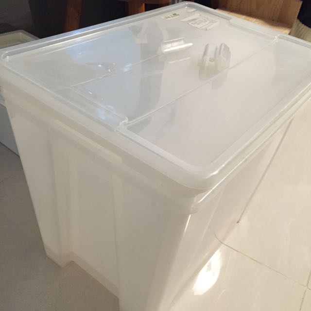 IKEA SAMLA Box With Lid And 2 Clips, 2 Sets, Furniture & Home Living ...