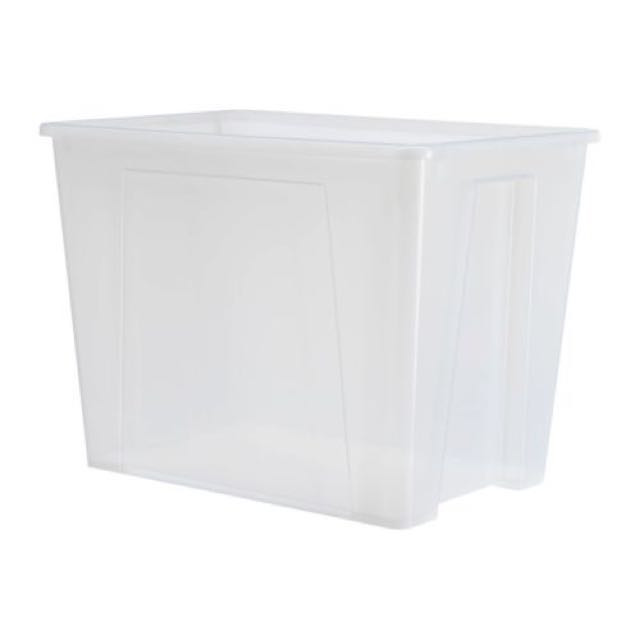 IKEA SAMLA Box With Lid And 2 Clips, 2 Sets, Furniture & Home Living ...