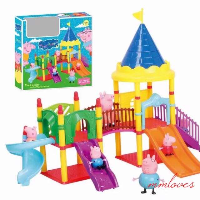 Peppa Pig Playground With 4 Figures Peppa Toy Peppa Playground, Hobbies ...