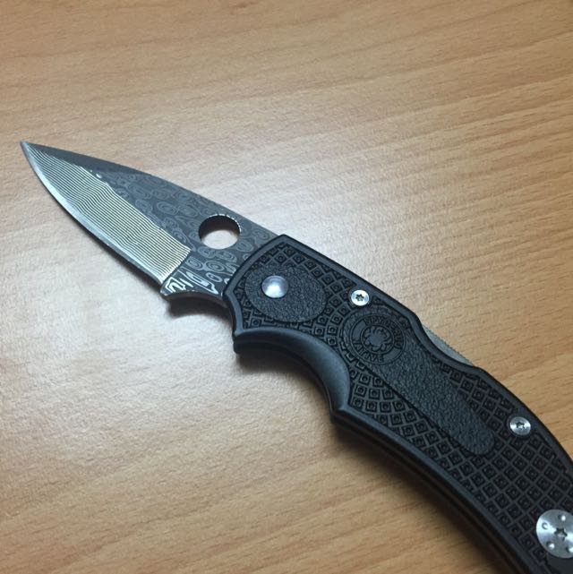 Spyderco Native Damascus Steel Blade, Sports Equipment, Sports & Games ...