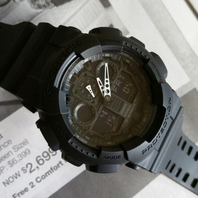 Casio G-Shock GA-100 -1 Black Knight, Computers & Tech, Parts ...
