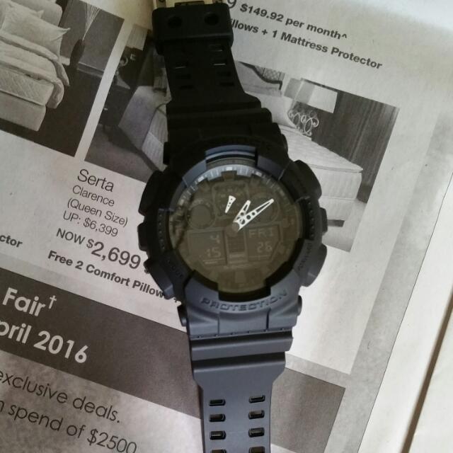 Casio G-Shock GA-100 -1 Black Knight, Computers & Tech, Parts ...