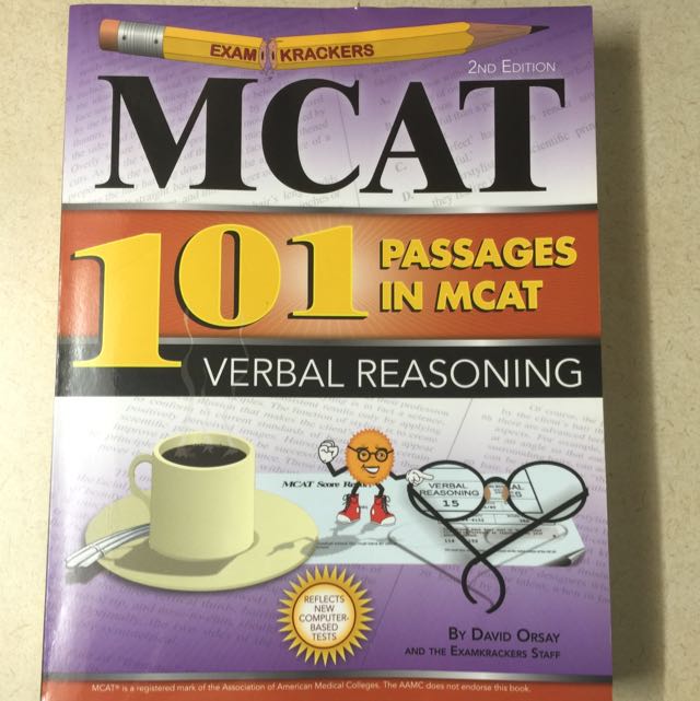 MCAT Verbal Reasoning 101 by Exam Krackers 2nd Edition, Hobbies & Toys ...