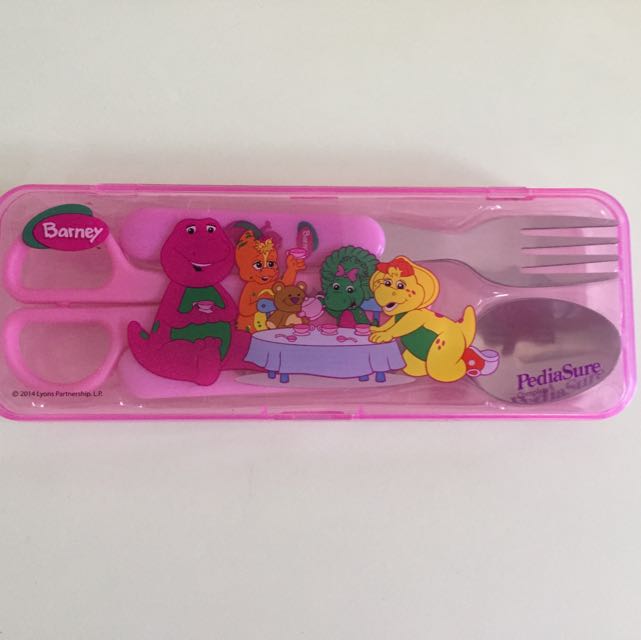 Barney Fork, Spoon & Scissor For Children, Babies & Kids, Nursing ...