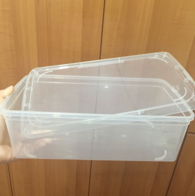 4*Daiso Large 5L Storage Box, Furniture & Home Living, Home Improvement ...