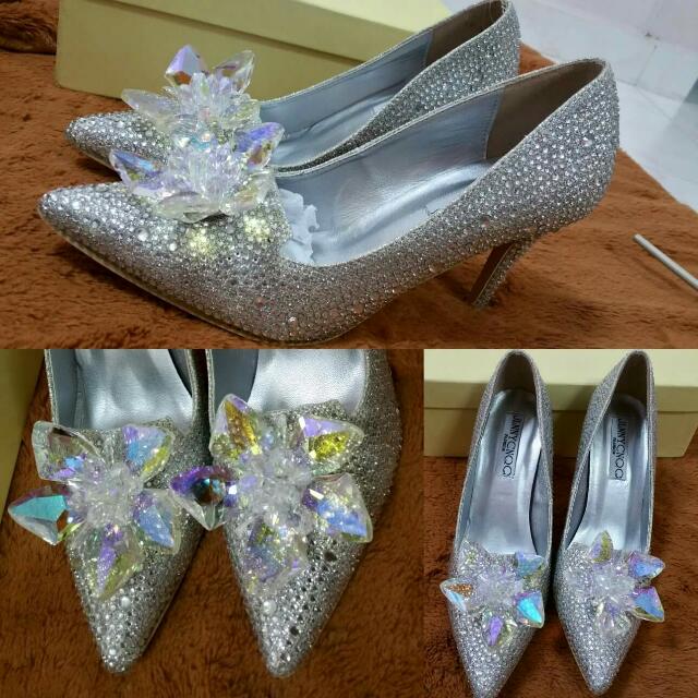 Cinderella bling bling bridal heels, Women's Fashion, Dresses & Sets ...