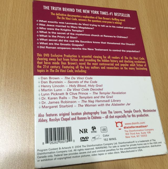 Da Vinci Code Decoded (DVD), Hobbies & Toys, Music & Media, CDs & DVDs ...