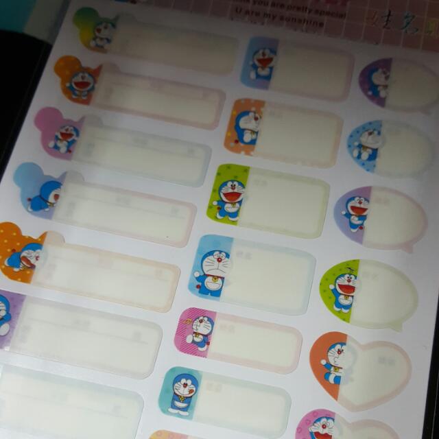 Doraemon Name Label Stickers, Hobbies & Toys, Books & Magazines ...