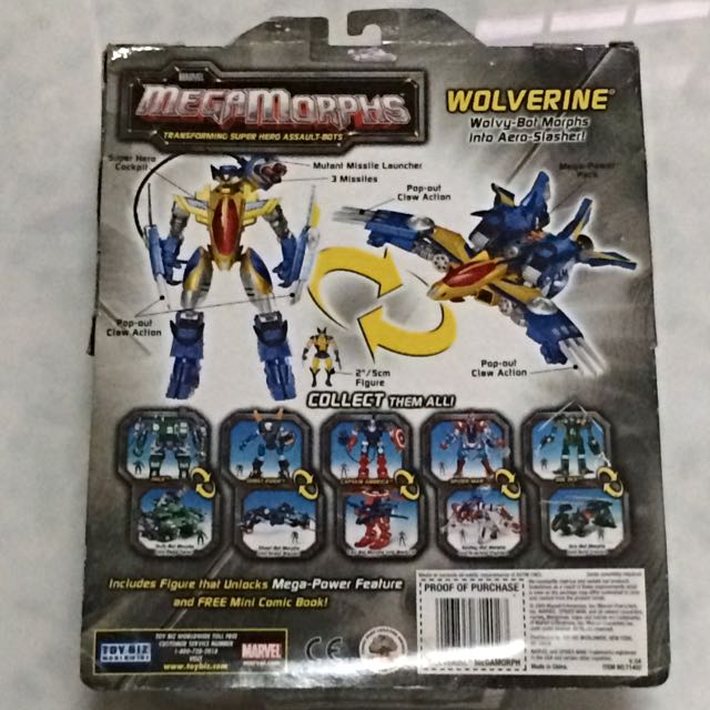 Marvel Megamorphs Wolverine Transforming Super Hero Assault Bot ...