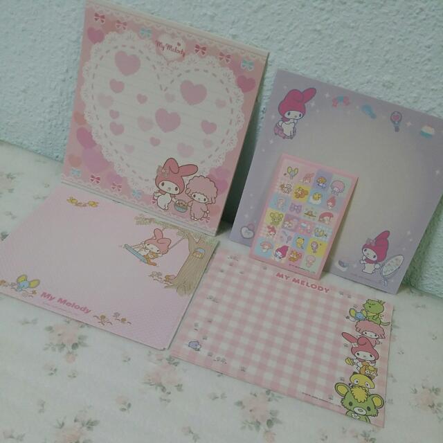 My Melody Writing Pad & Envelopes Set, Everything Else on Carousell
