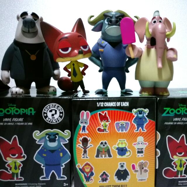 Zootopia Funko Vinyl Figures, Toys & Games on Carousell