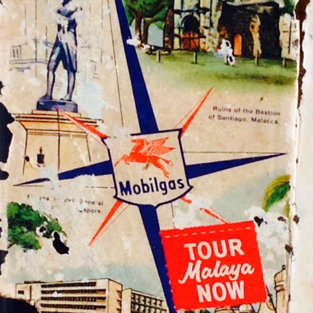 Vintage Framed Mobil Gas Malaya Map, Hobbies & Toys, Collectibles ...