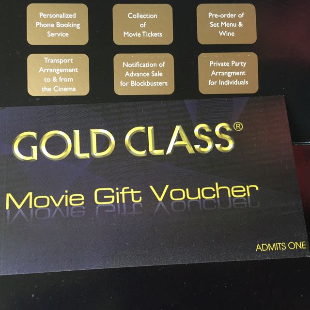 GV Gold Class Ticket, Tickets & Vouchers, Event Tickets on Carousell