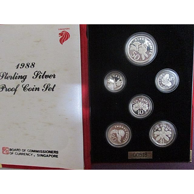 Singapore 1988 Sterling Silver Proof Coin Set, Hobbies & Toys ...