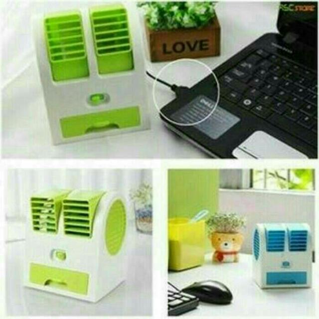 AC DUDUK MINI PORTABLE / KIPAS AC MINI DOUBLE BLOWER, Serba Serbi di ...