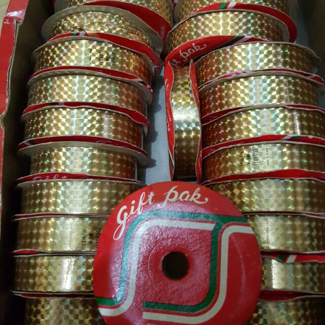 Gold Plastic Ribbon, Hobbies & Toys, Stationery & Craft, Craft Supplies ...