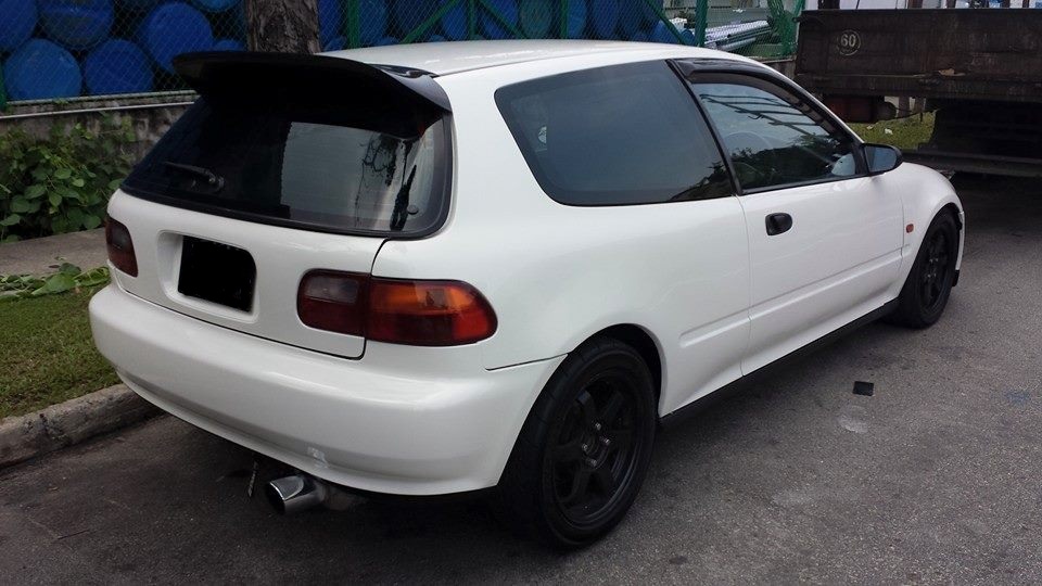 Honda Civic EG EG6 JDM Hatch 3D Spoon Carbon Fiber Rear Roof Spoiler ...