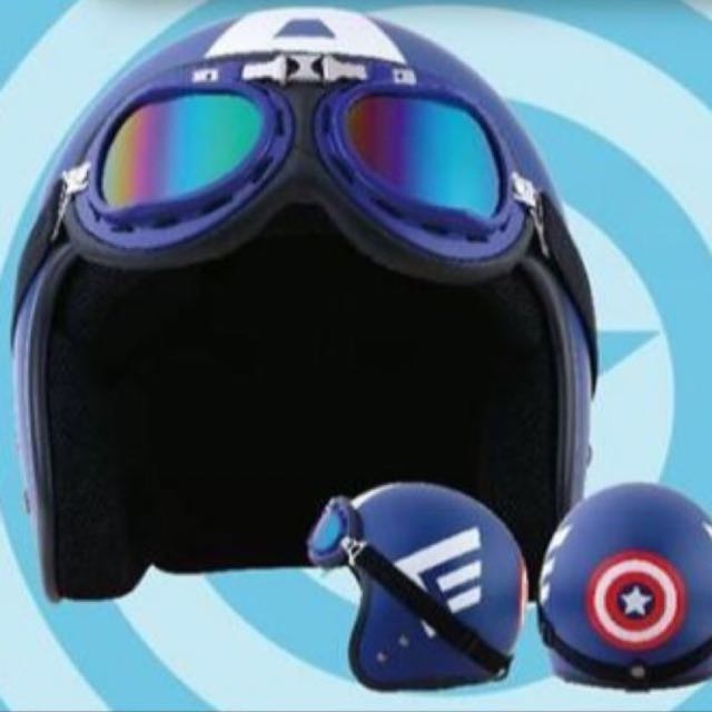 Marvel Avengers Captain America motorcycle helmet, Hobbies & Toys, Toys ...