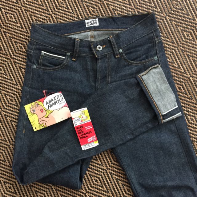 Naked & Famous Left Hand Twill Selvedge Super Skinny Guy Jeans, Men's ...