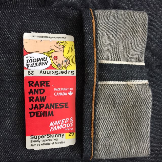 Naked & Famous Left Hand Twill Selvedge Super Skinny Guy Jeans, Men's ...