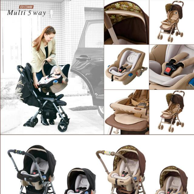 Ex Combi Multi 5 Way Baby Stroller, Babies & Kids, Going Out, Strollers ...