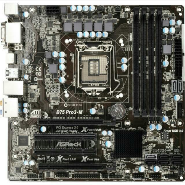 Asrock B75 Pro 3-m Motherboard, Computers & Tech, Parts & Accessories ...