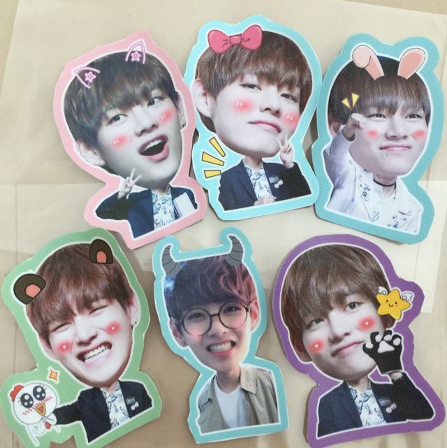 bts v sticker grabbags, Entertainment, K-Wave on Carousell