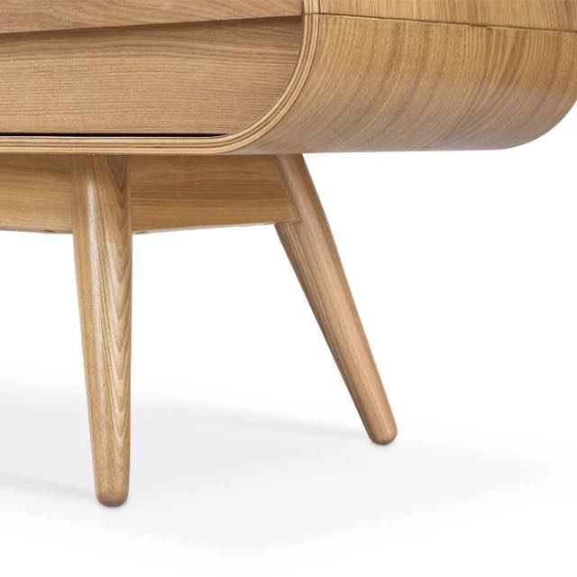 Curved Wooden TV Console, Furniture & Home Living, Furniture, TV ...