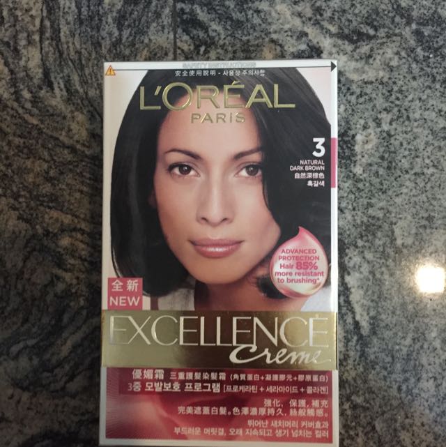 L'oreal Paris Excellence Creme: Shade 3 Dark Brown, Beauty & Personal ...