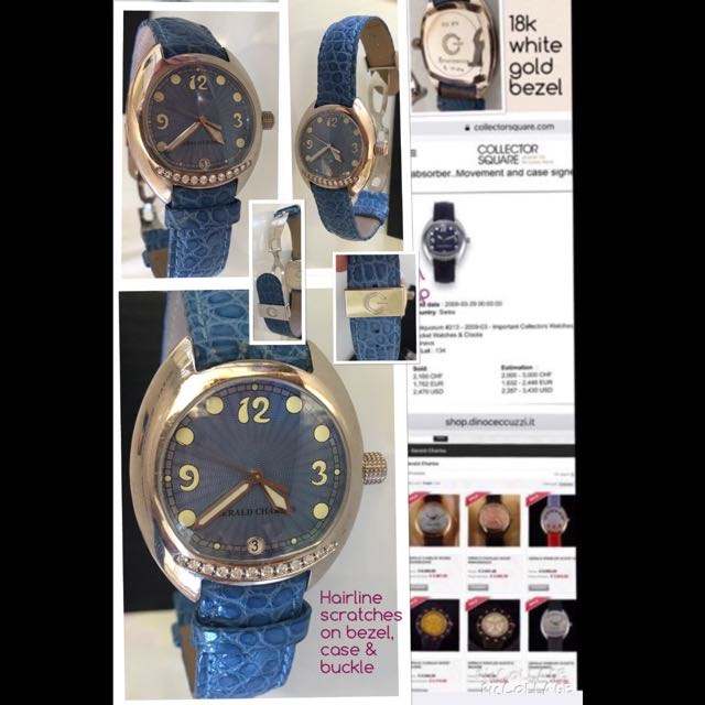 Reserved -Authentic GERALD CHARLES Automatic Watch 18k White Gold Bezel ...