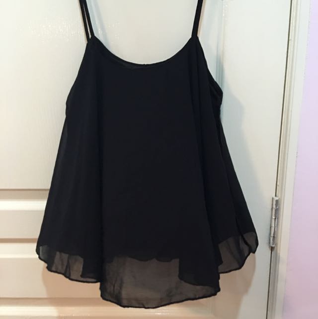 Simple Black Tank, Women's Fashion, Tops, Sleeveless on Carousell