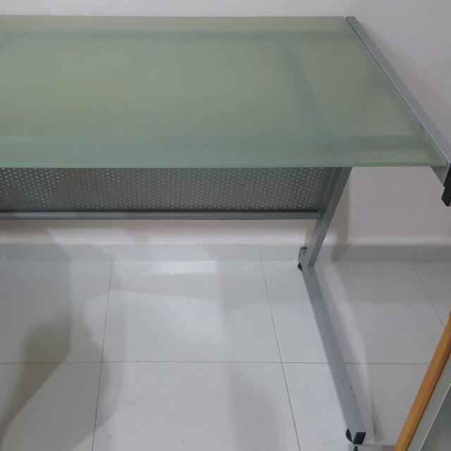 Glass Study table, Furniture & Home Living, Furniture, Tables & Sets on ...