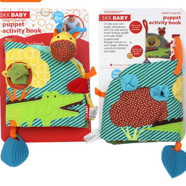 SKK Baby Giraffe Safari Puppet Activity Book, Babies & Kids on Carousell