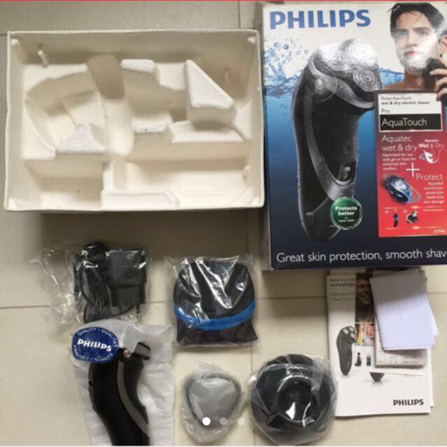 Philips Aqua Touch Wet & Dry Electric Shaver At940, Sports Equipment ...