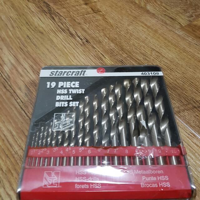 Starcraft HSS 19 Pcs Drill Bit Set 1mm To 10mm X 0.5mm, Hobbies & Toys ...