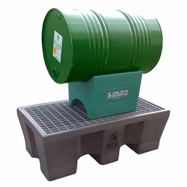 Portable 2drum Polyethylene drip tray with removable galvanised Grating ...