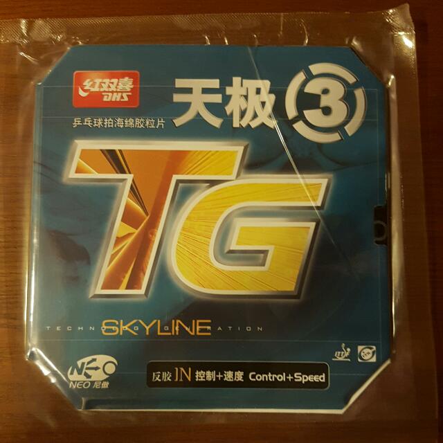 Table Tennis Rubber , DHS Neo Skyline 3 (TG3), Black Color, Sports ...