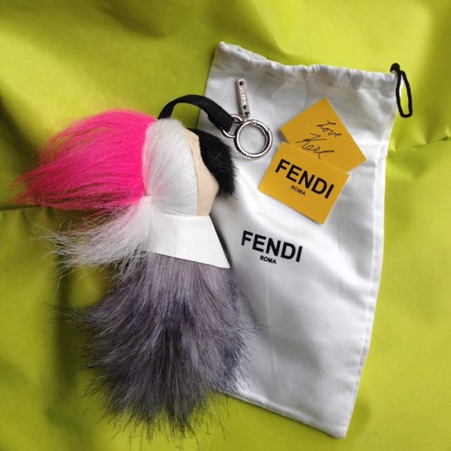 Fendi Inspired Karl Keychain 17cm (with Dustbag And Card), Luxury, Bags ...
