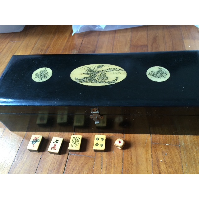 Bamboo and wood mahjong set, Furniture & Home Living, Kitchenware ...
