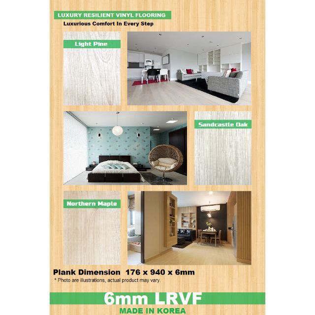 Luxury Resilient Vinyl Flooring (LRVF), Furniture & Home Living, Home Decor, Carpets, Mats ...