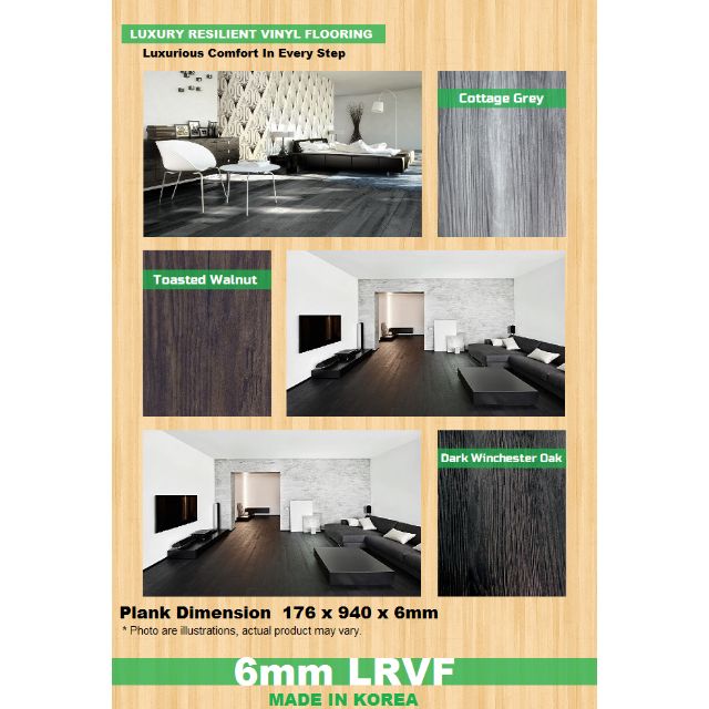 Luxury Resilient Vinyl Flooring (LRVF), Furniture & Home Living, Home Decor, Carpets, Mats ...