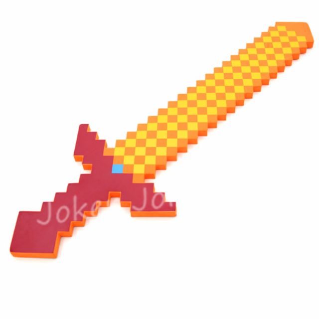 Minecraft Orange/Fire Foam Sword, Hobbies & Toys, Toys & Games on Carousell