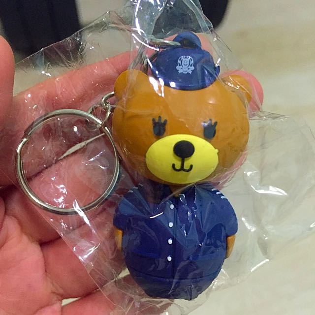 Singapore Police Force SPF Bear Mascot Key Chain, Hobbies & Toys, Toys ...