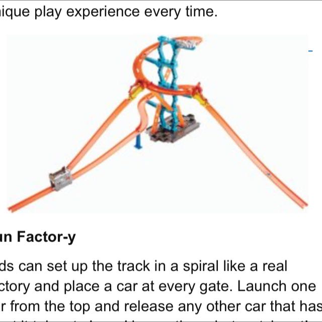Hot Wheels Track Builder Spiral Stack-up Track Set, Hobbies & Toys ...