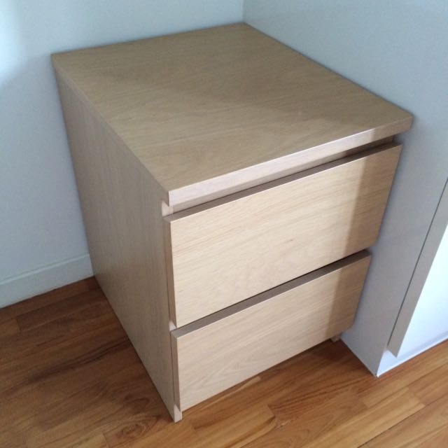 MALM bedside tables, Furniture & Home Living, Furniture, Tables & Sets ...