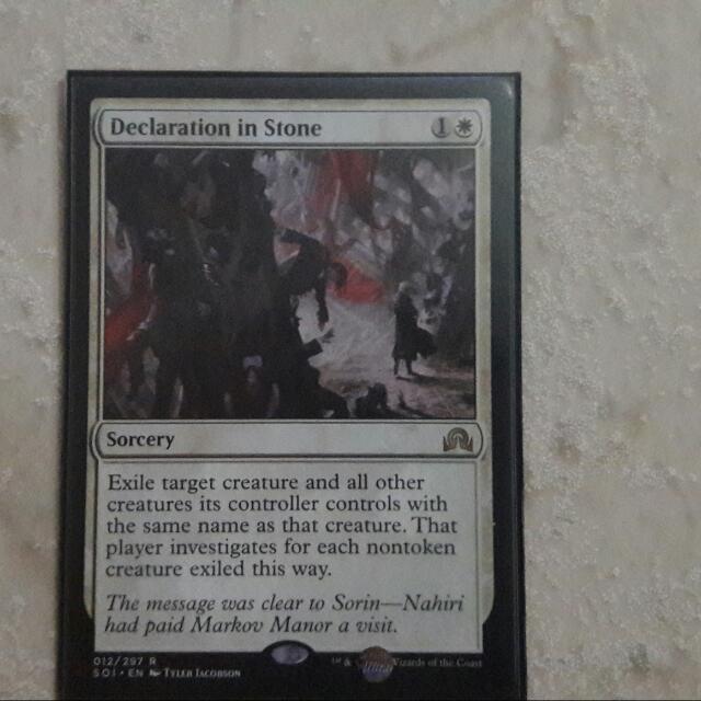 MTG SOI Declaration In Stone, Hobbies & Toys, Toys & Games on Carousell