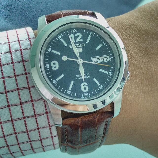 Brand New! Rare Seiko 5 Automatic Blue Face Military Watch With Free ...