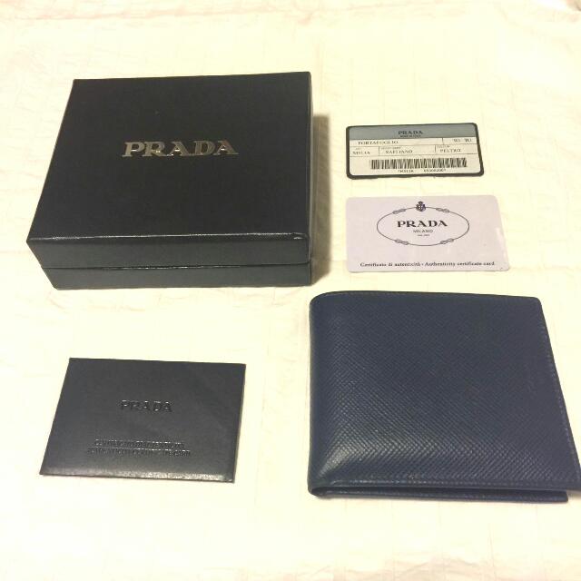 Prada Saffiano Peltro Wallet (100% Authentic With Authenticity ...